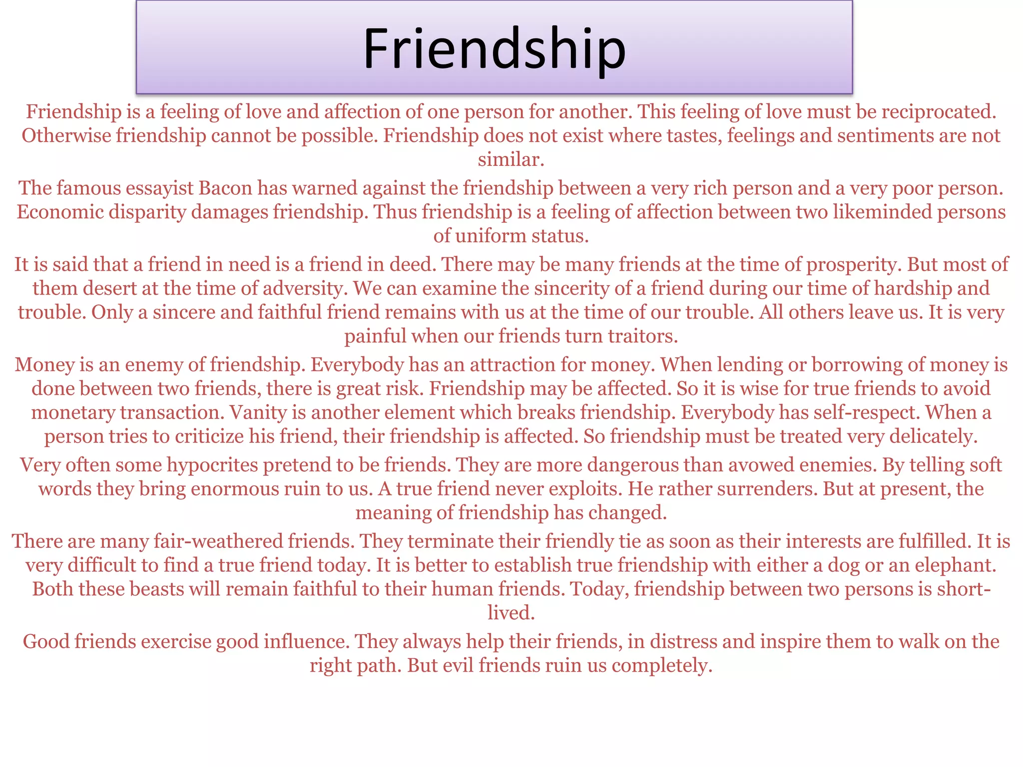 Friendship | PPTX