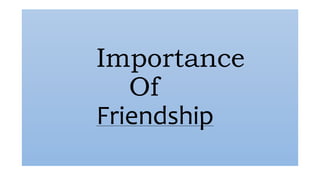 Friendship | PPT