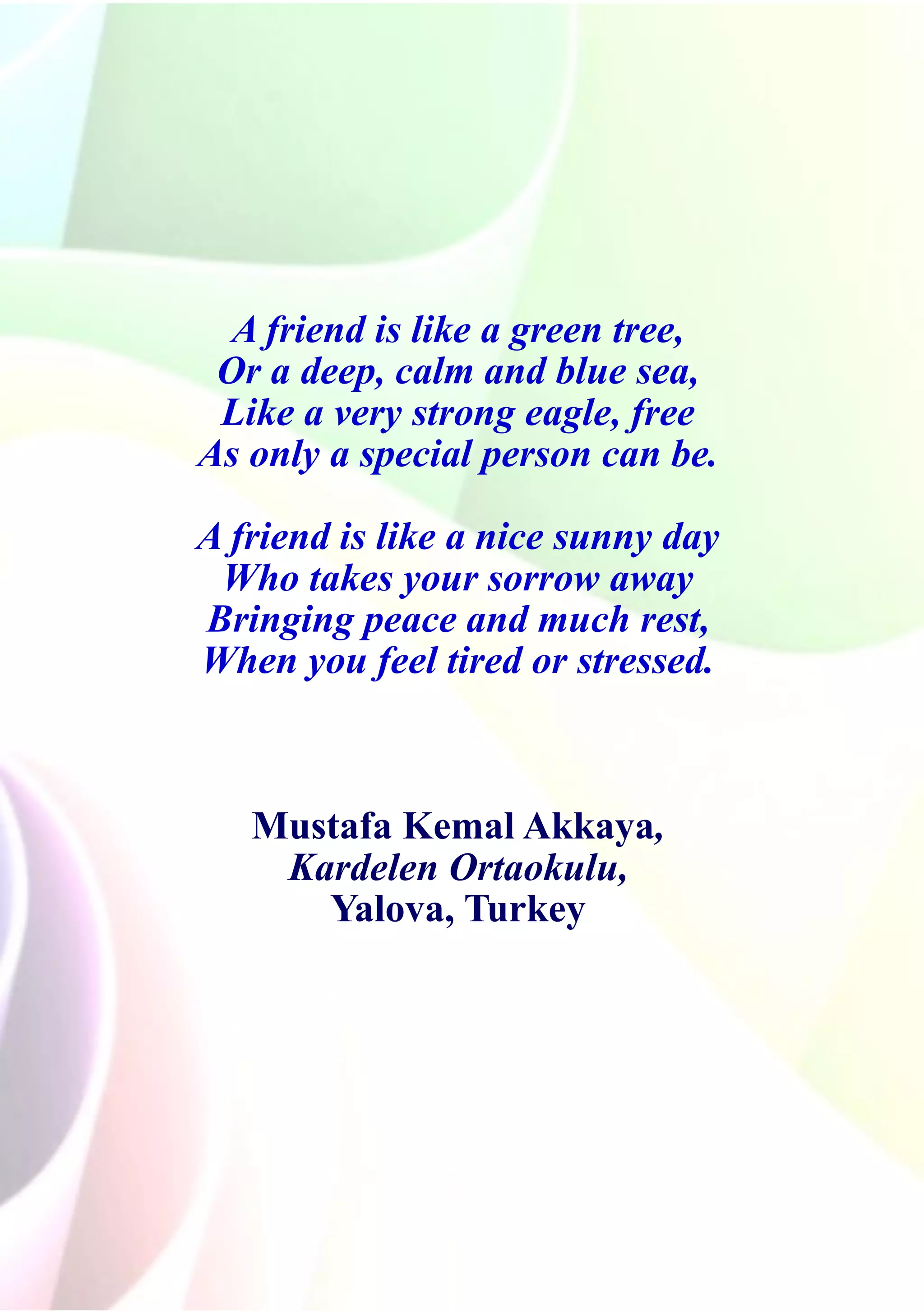 Friendship - poems, music and colours | PDF