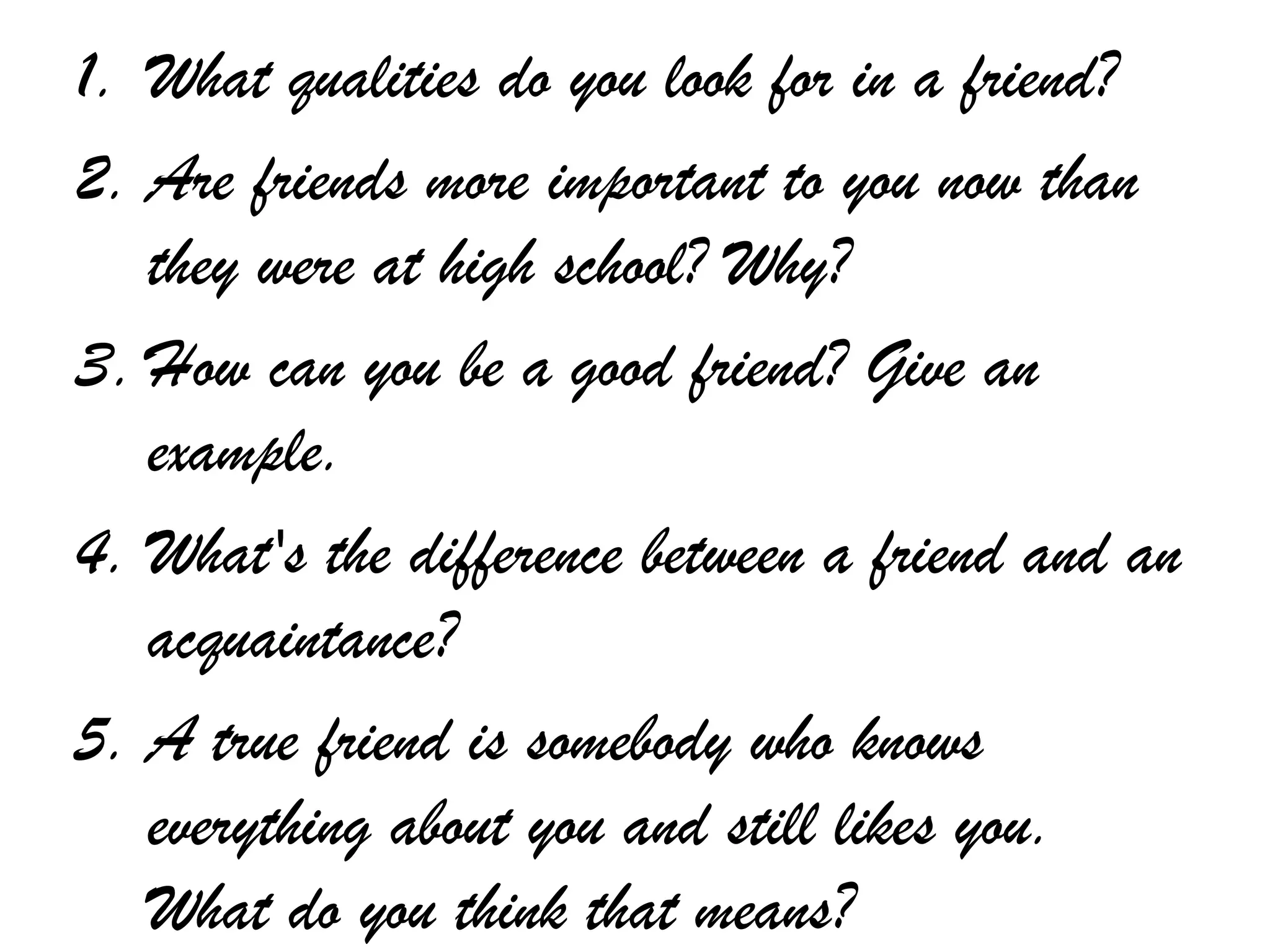 Friendship activities | PPT