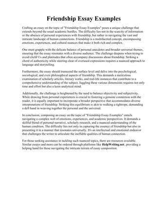 Friendship Essay Examples.pdf