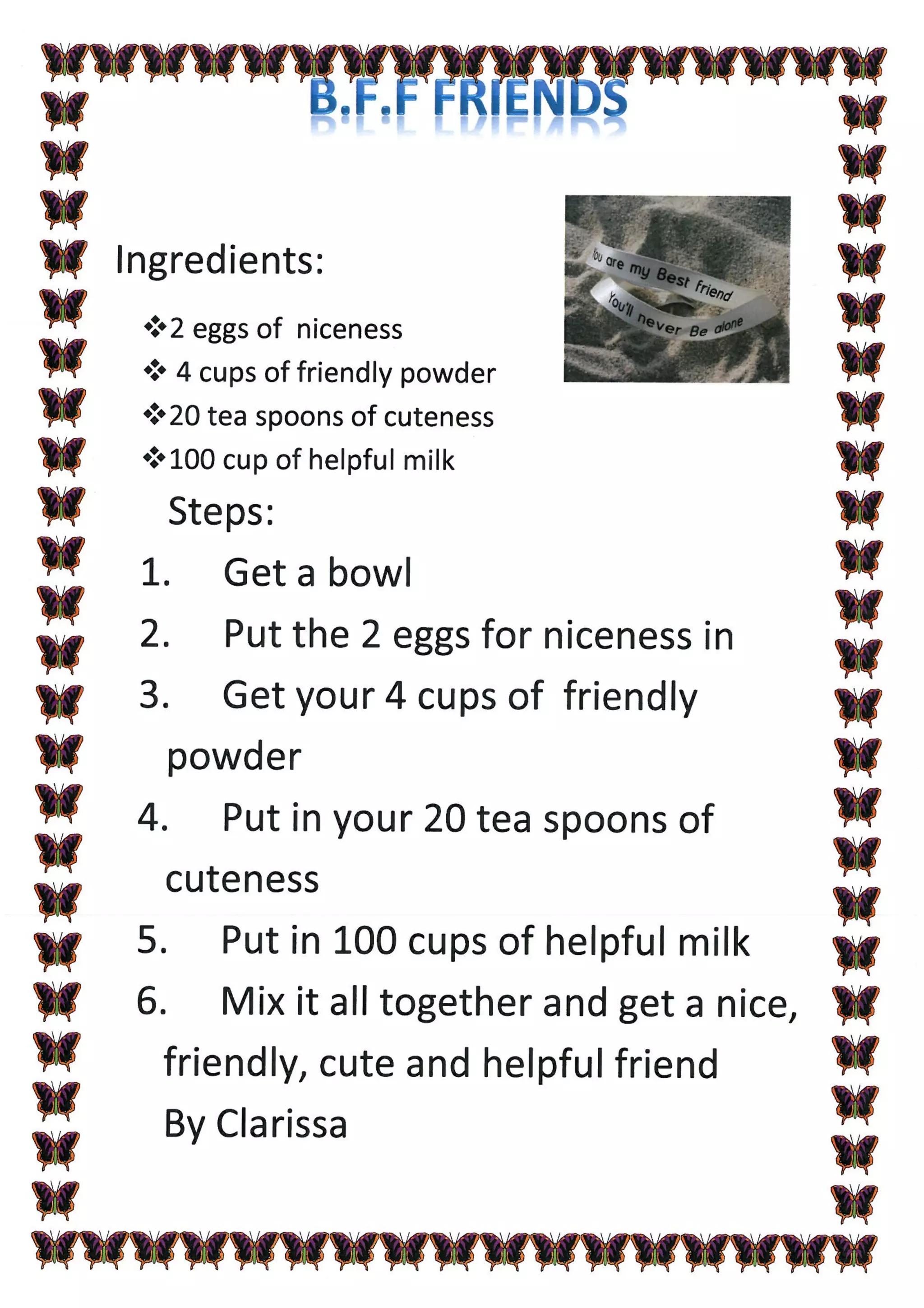 Friendship recipes | PDF