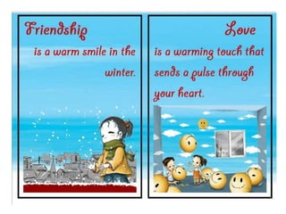 Friendship vs. love | PPTX