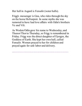 Frigg norse mythology . | DOCX