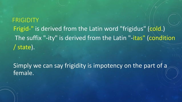 Frigidity and vaginismus | PPT