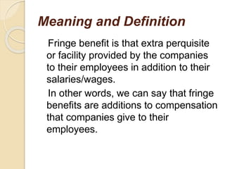 Fringe Benefits | PPTX
