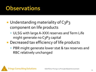 Pricing In A Principle-Based Environment | PPT