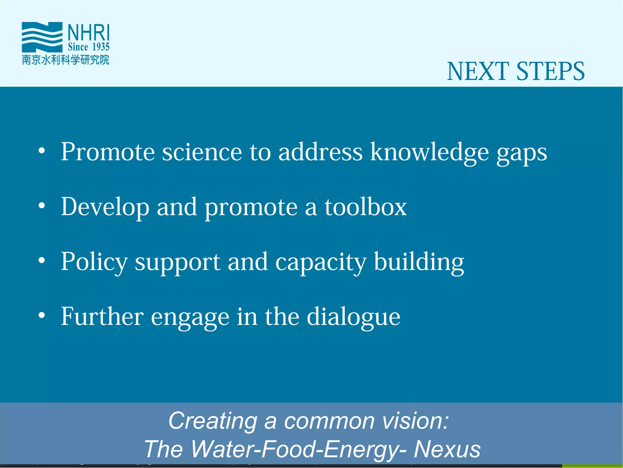 Water-Energy-Food Nexus | PPT