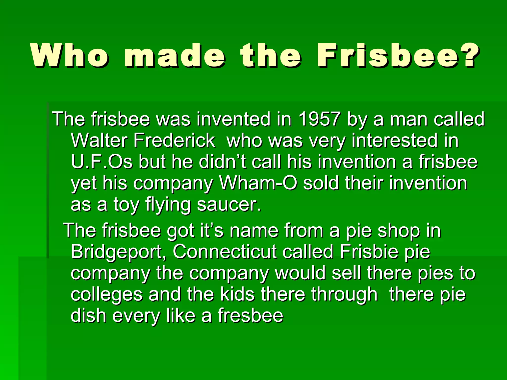 Frisbees | PPT