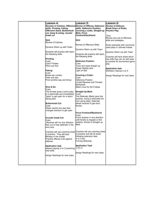 Frisbee unit plan__revised | DOC