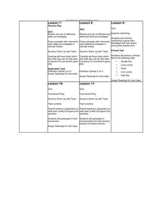 Frisbee unit plan__revised | DOC