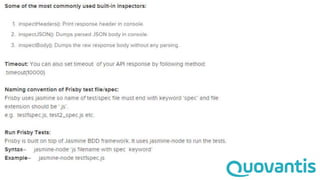Frisby: Rest API Automation Framework | PPTX