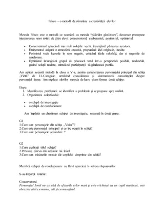 Metoda Frisco | DOCX