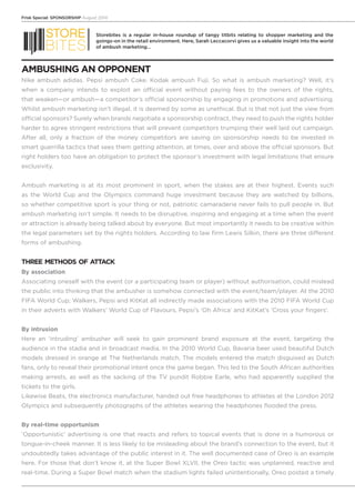 Secrets to Successful Sponsorships | PDF