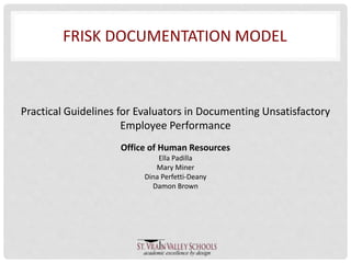 Frisk Documentation Model Training | PPTX