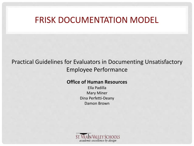 Frisk Documentation Model Training | PPTX | Professional School ...