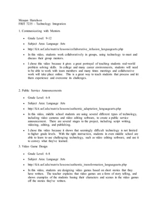 FRIT 7235 – Technology Integration | PDF