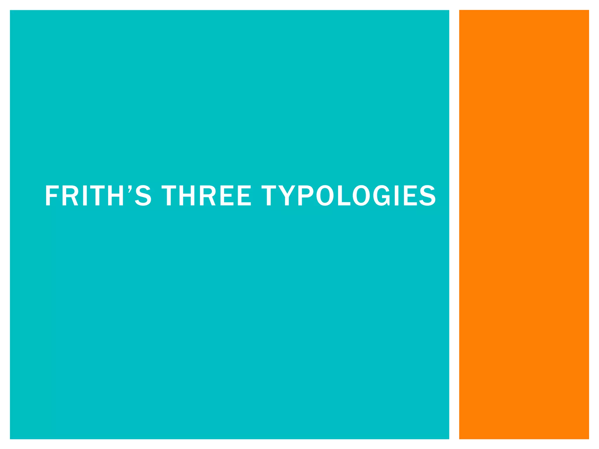 Frith's 3 typologies | PPTX