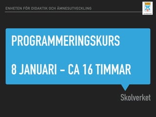 Fritids programmering | PPT