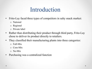 Frito lay inc. the backhaul decision | PPTX