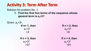 Sequence, It's Introduction in Generating Patterns | PPTX