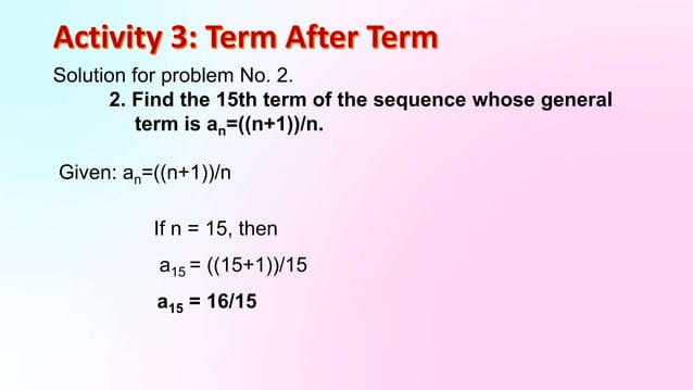 Sequence Its Introduction In Generating Patterns Pptx Homework 2456