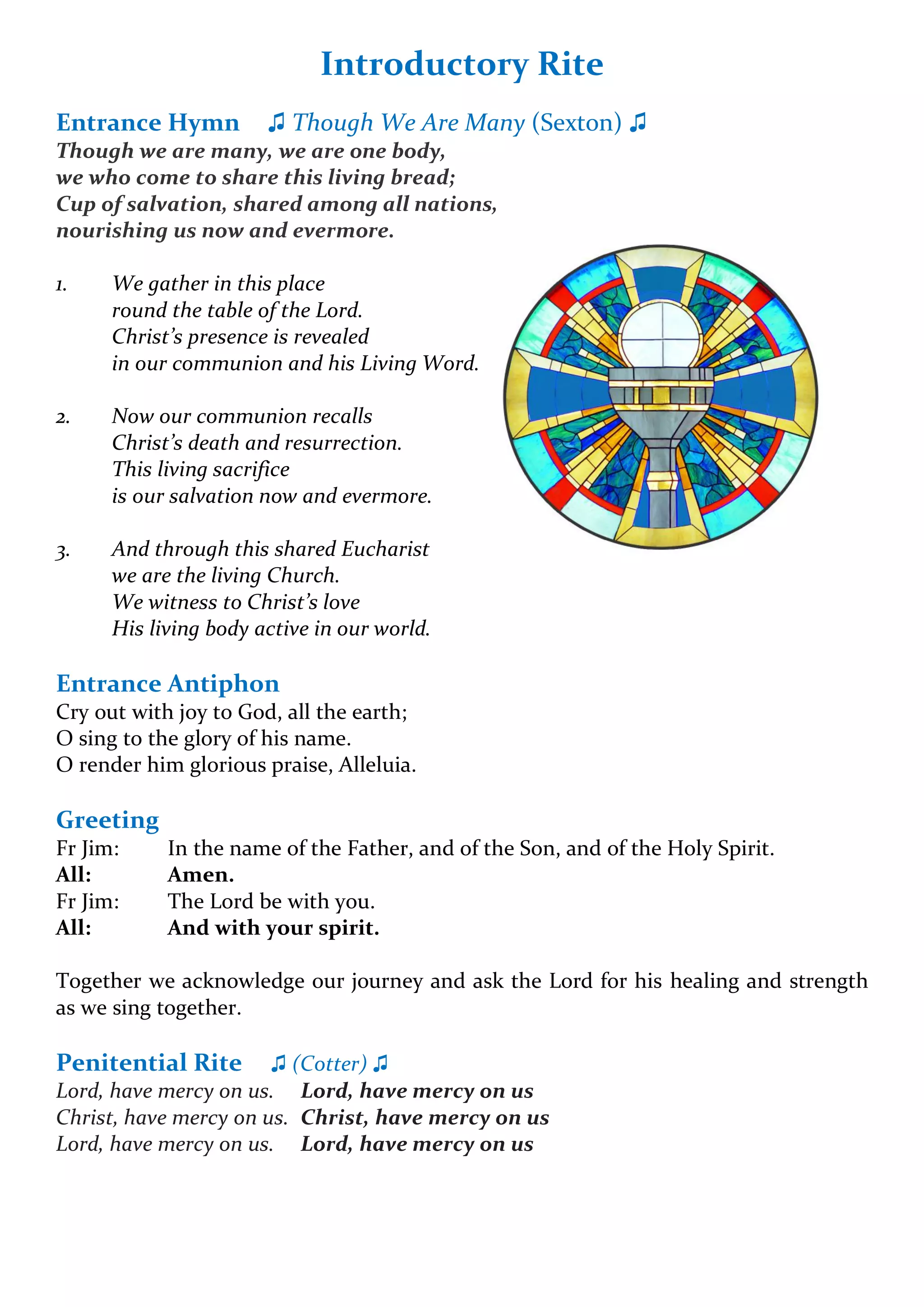 Fr Jim's Silver Jubilee Mass Booklet | PDF