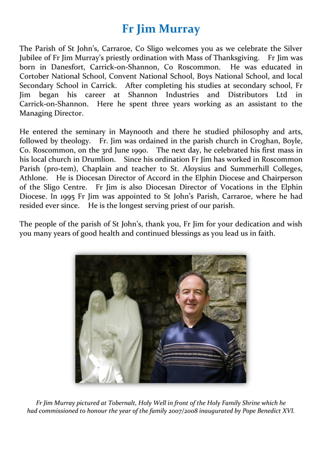 Fr Jim's Silver Jubilee Mass Booklet | PDF | Christianity | Religion ...
