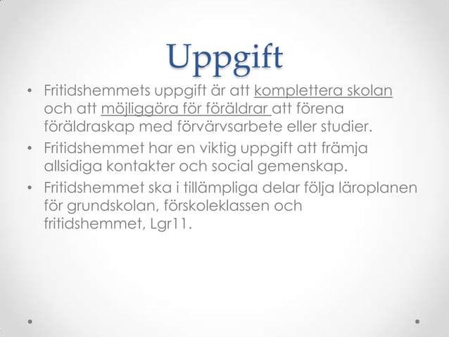 Föräldramöte fritids 121023 | PPTX