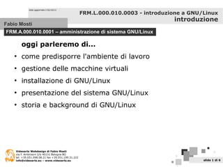 corso di amministrazione di sistema GNU/Linux, lezione 1 | ODP