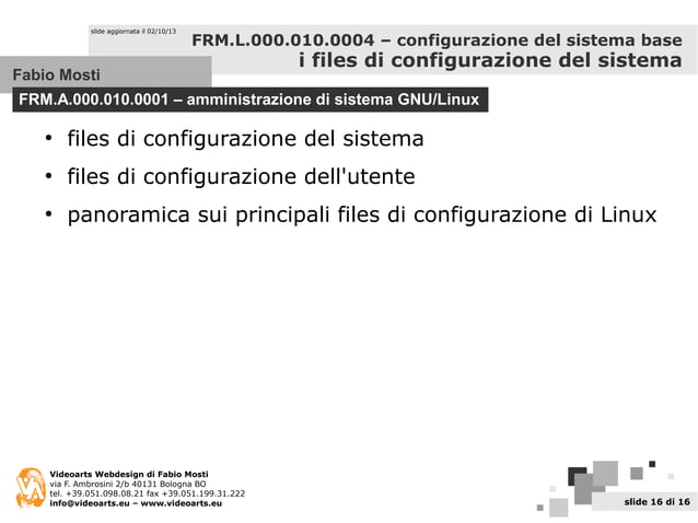 corso di amministrazione di sistema GNU/Linux, lezione 2 | PPT