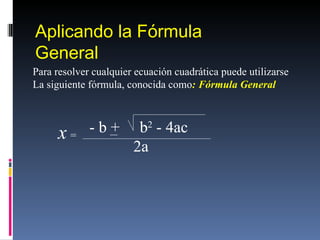 FÓRMULA GENERAL | PPT