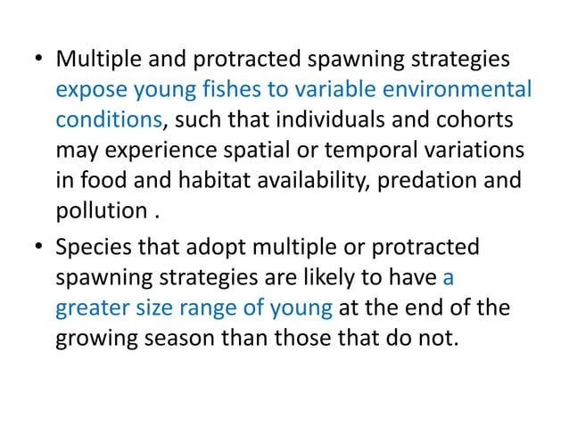 Reproductive cycles - Semelparity & Iteroparity Maturation & Maturity ...
