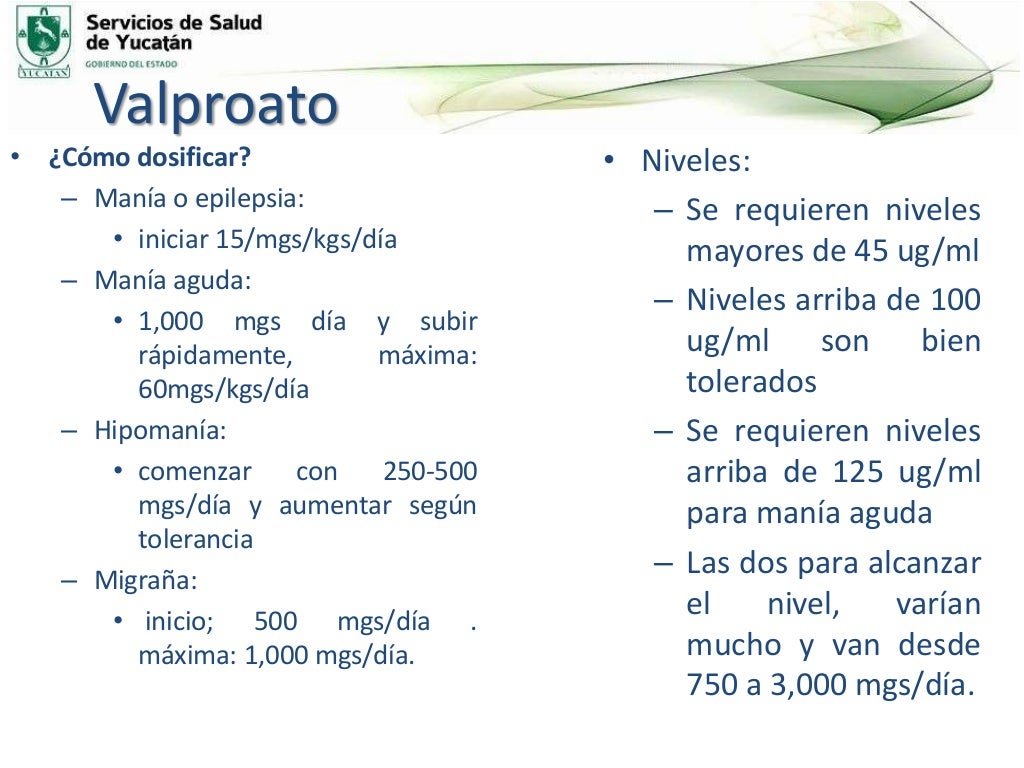 Fármacos valproato