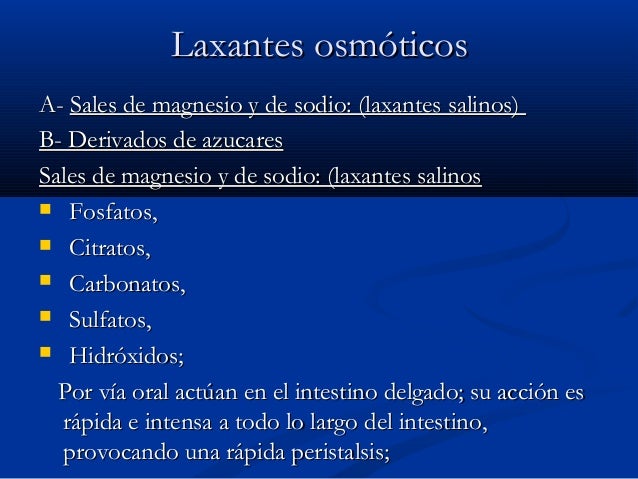 Fármacos laxantes