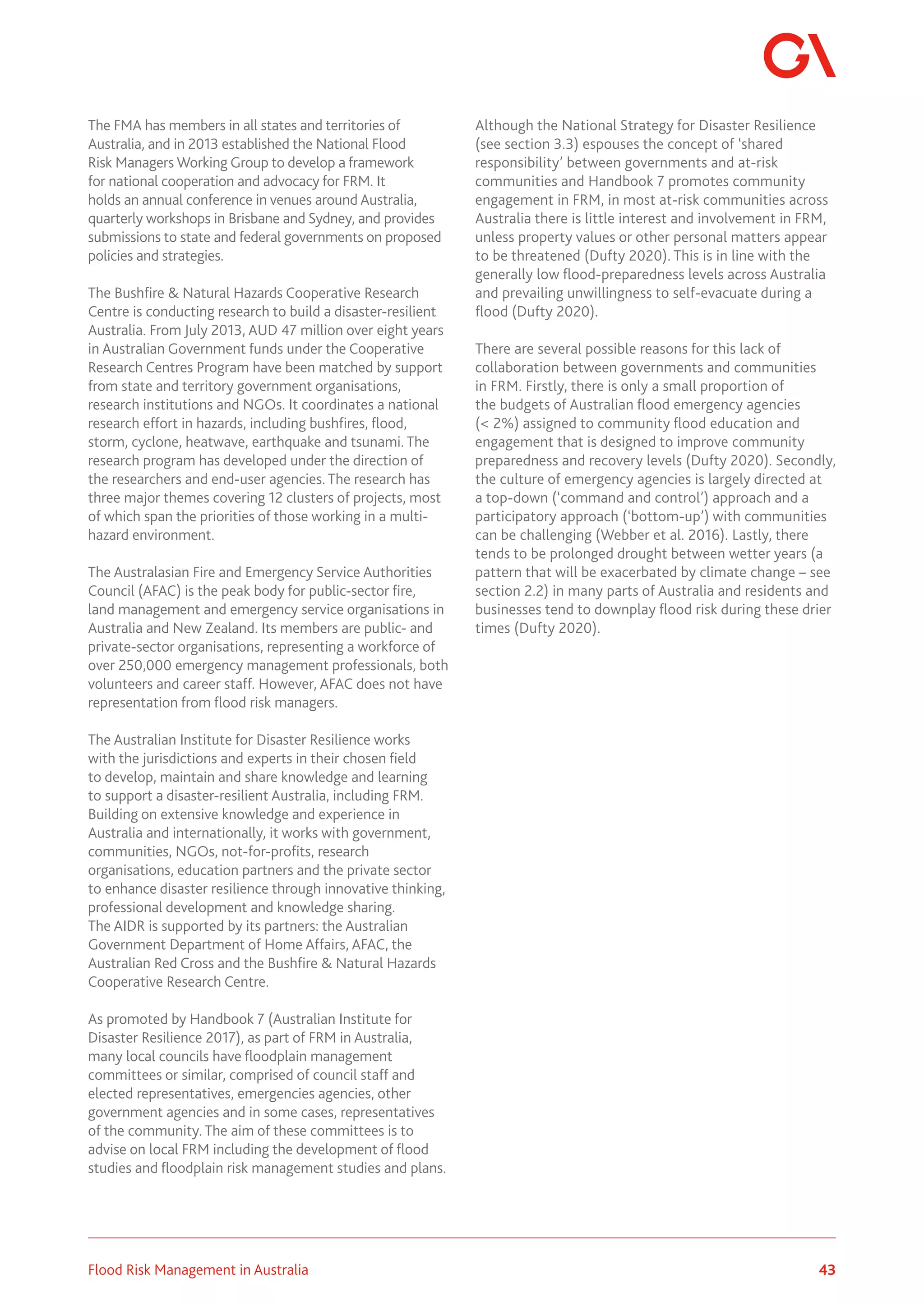 Flood Risk Management in Australia | Research report | PDF