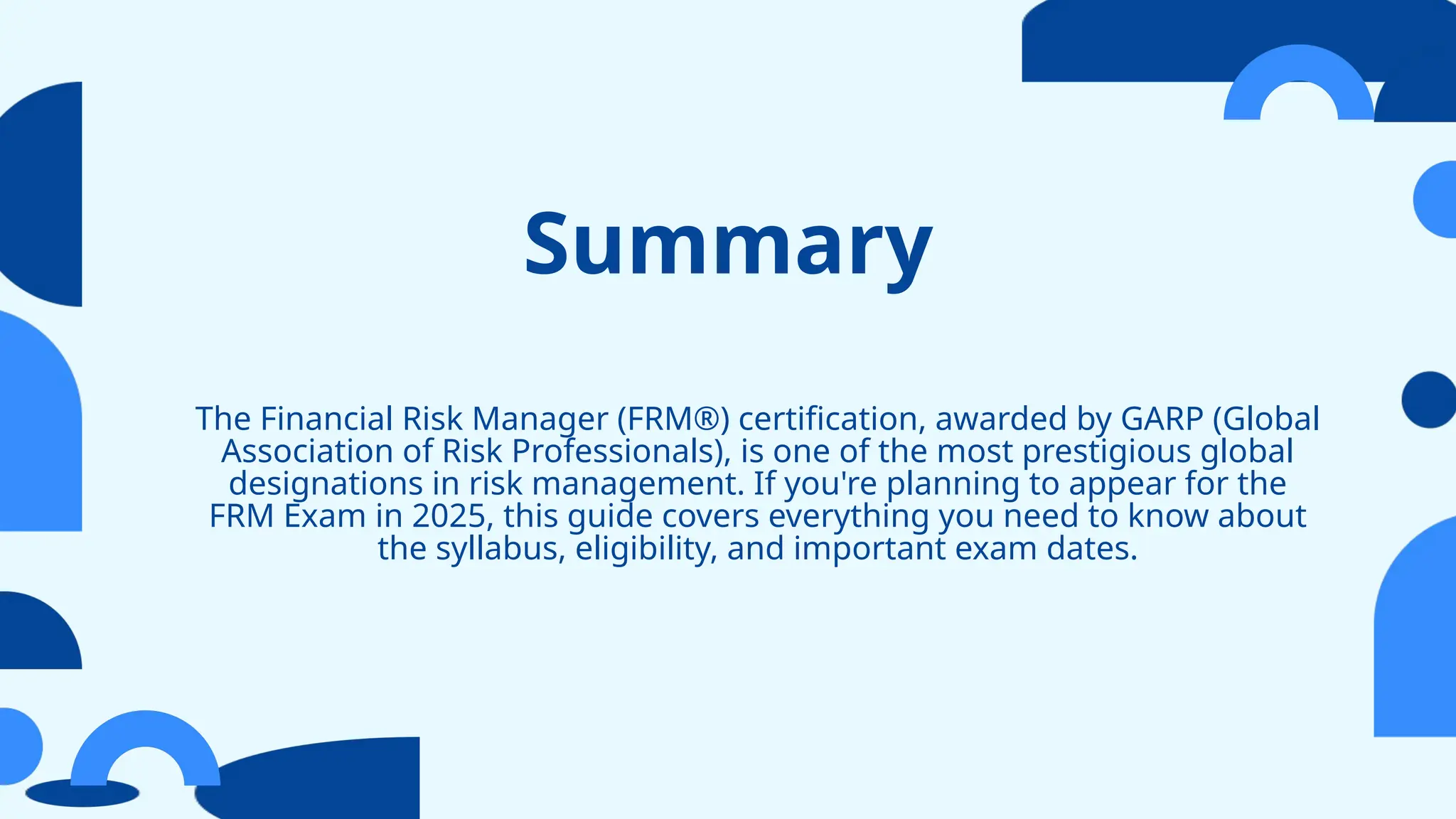 FRM Exam 2025: Syllabus, Eligibility & Important Dates | PPTX
