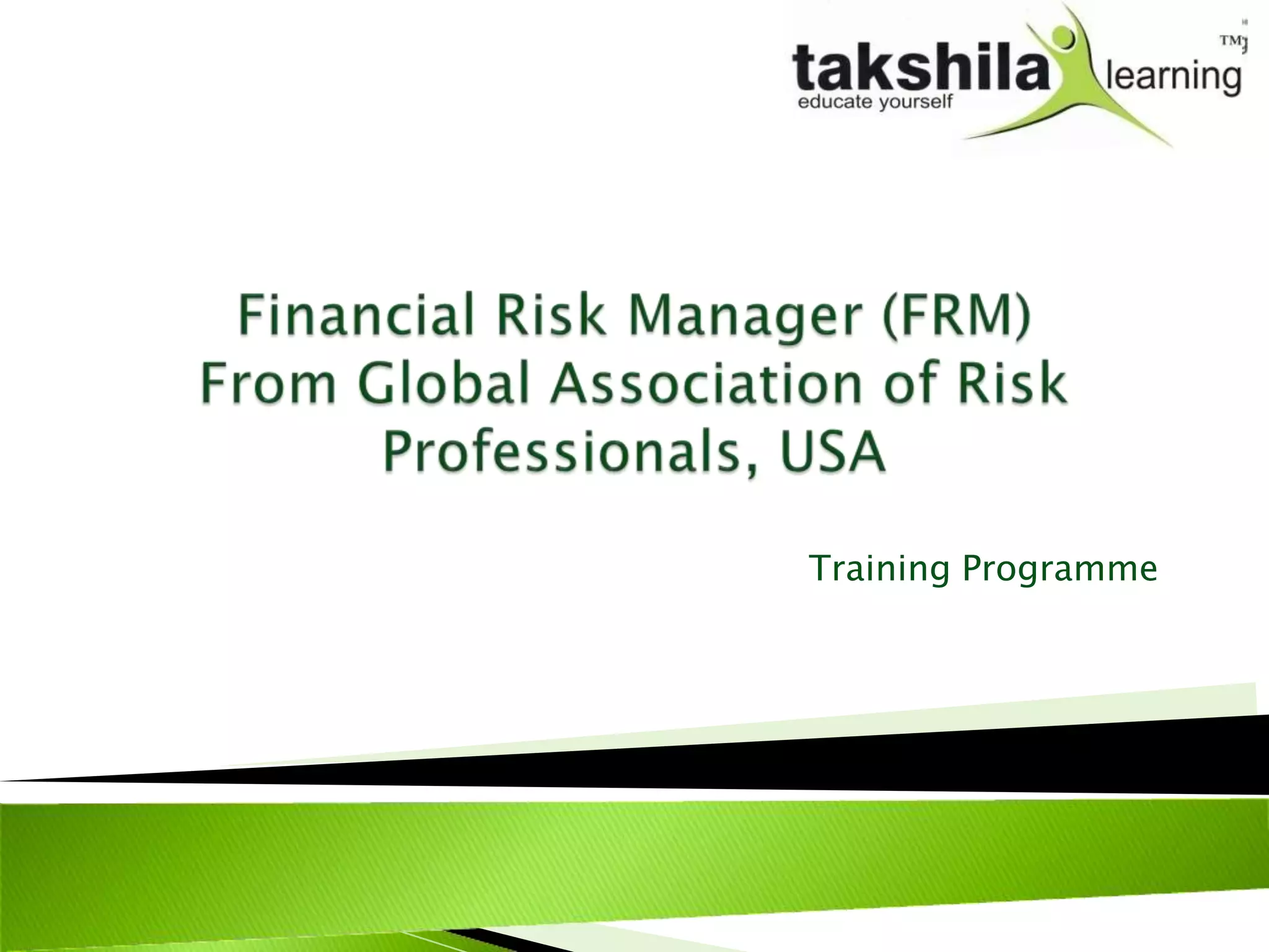 Financial Risk Mangment (FRM) | PPTX