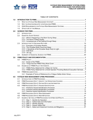 FRMS Implementation Guide for Operators | PDF