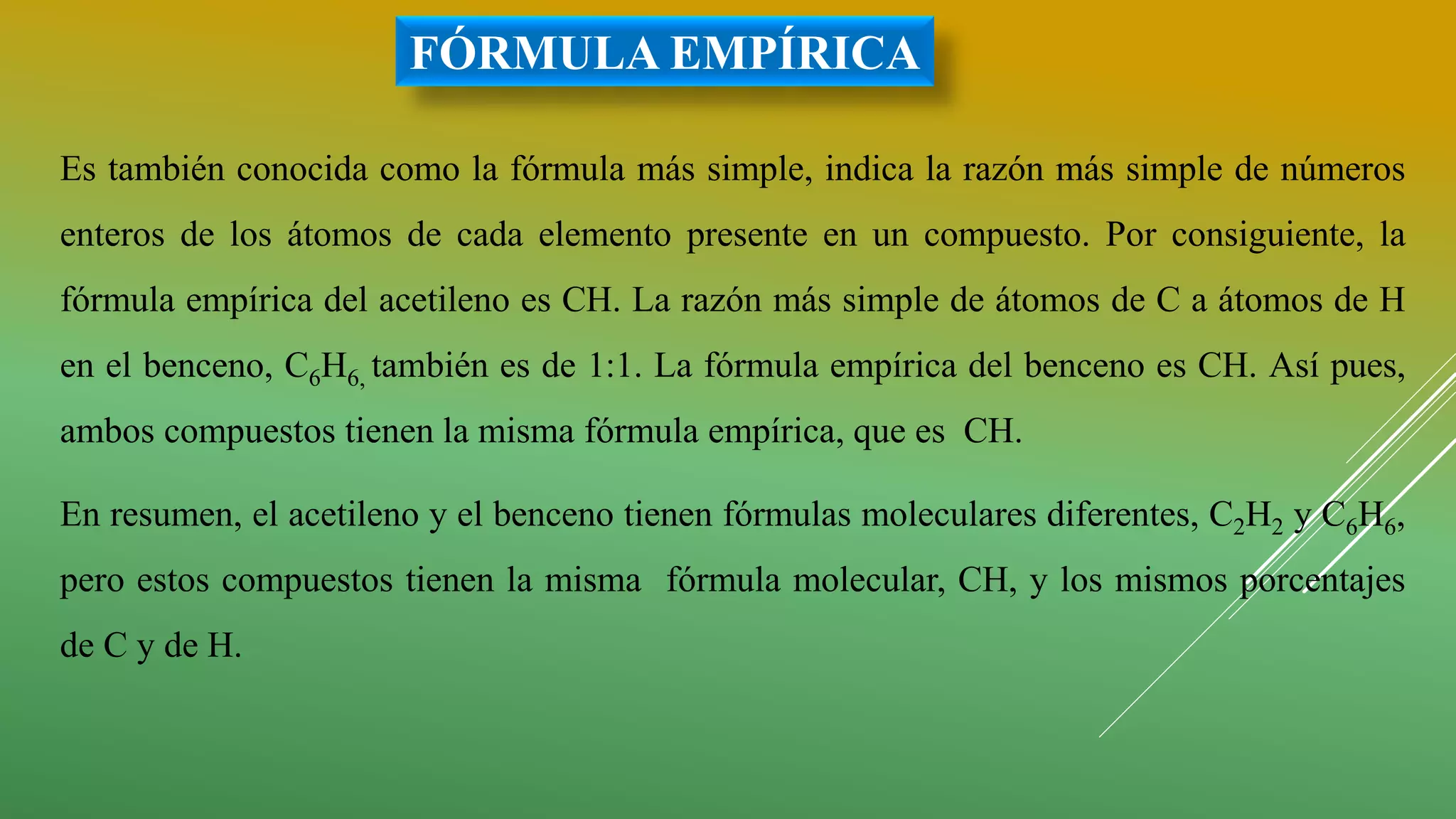Fórmula empírica y fórmula molecular | PPTX