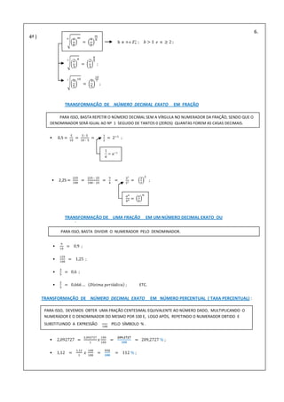 Fórmulas da potenciação e da radiciação revisao apostila color | DOCX