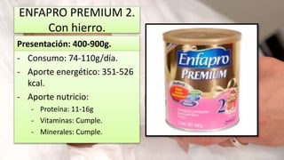Pediatria - Formulas de inicio y continuacion | PPTX