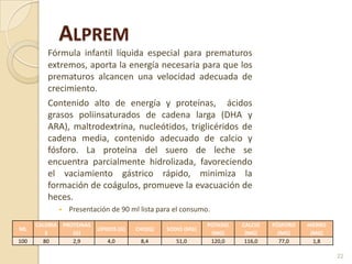 Fórmulas prematuros | PPTX