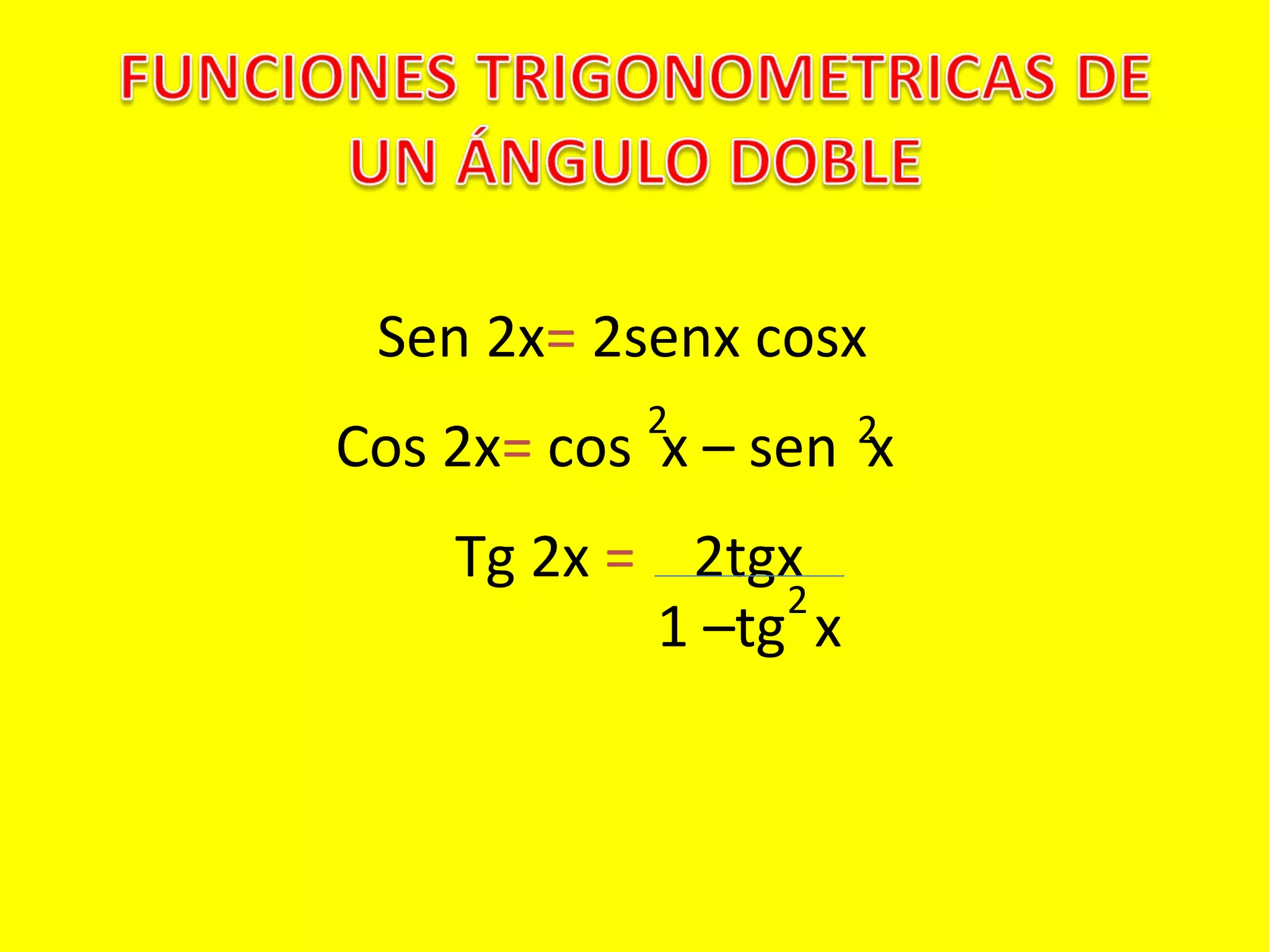 Fórmulas trigonometricas | PPT