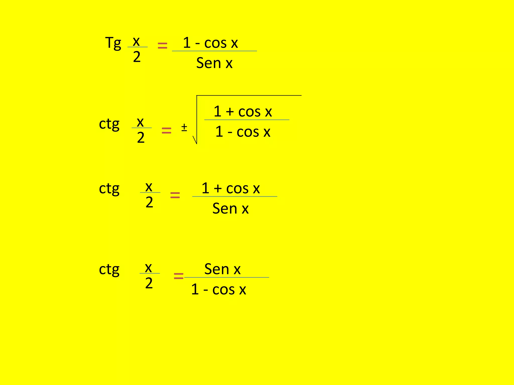 Fórmulas trigonometricas | PPT