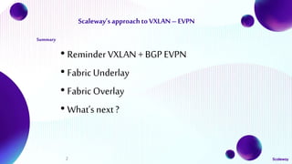 Scaleway Approach to VXLAN EVPN Fabric | PPTX