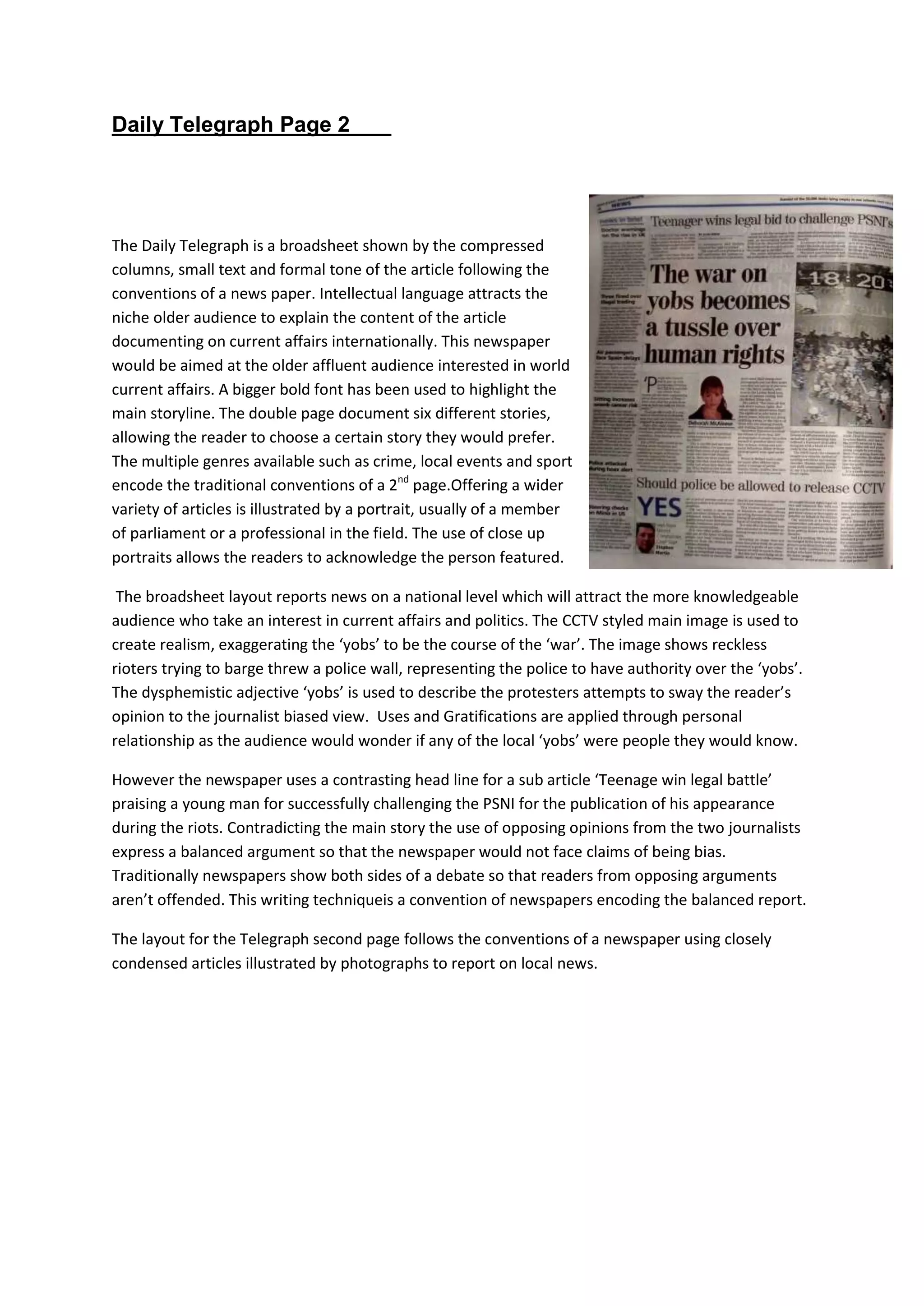 Frnt and second page newspaper | DOCX