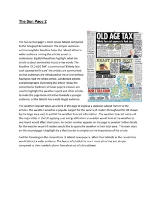Frnt and second page newspaper | DOCX | Desktop Publishing | Computer ...
