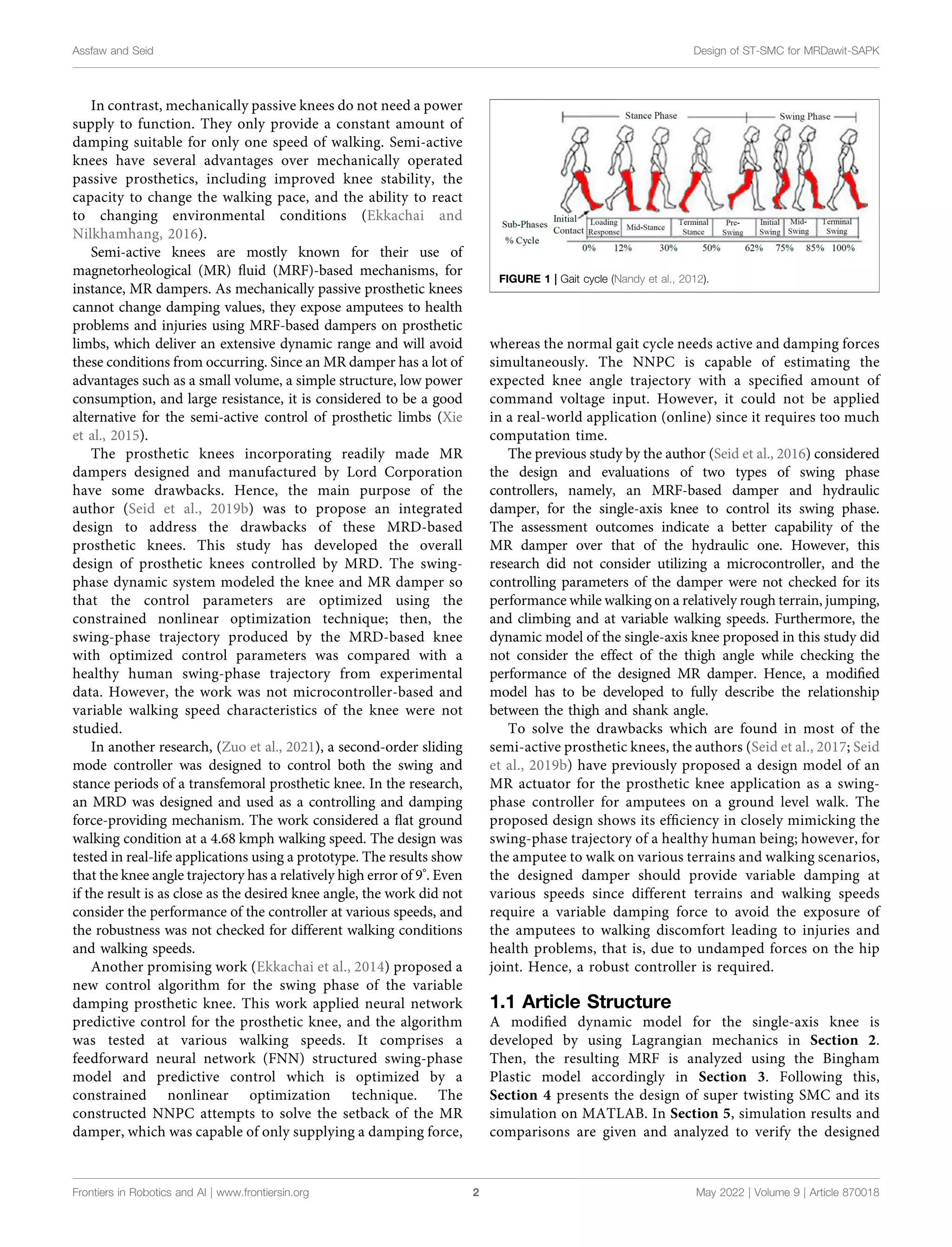 Design of a Super Twisting Sliding Mode Controller for an MR Damper-Based Semi-Active Prosthetic ...