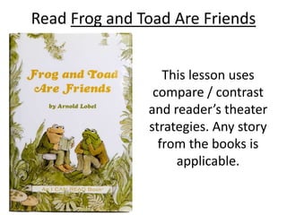 Frogs And Toads Compare And Contrast